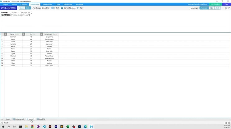 Dash-Sql And Join | Row64